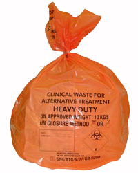 Orange Clinical Waste Bags – Heavy Duty – 100 pack – Purcho
