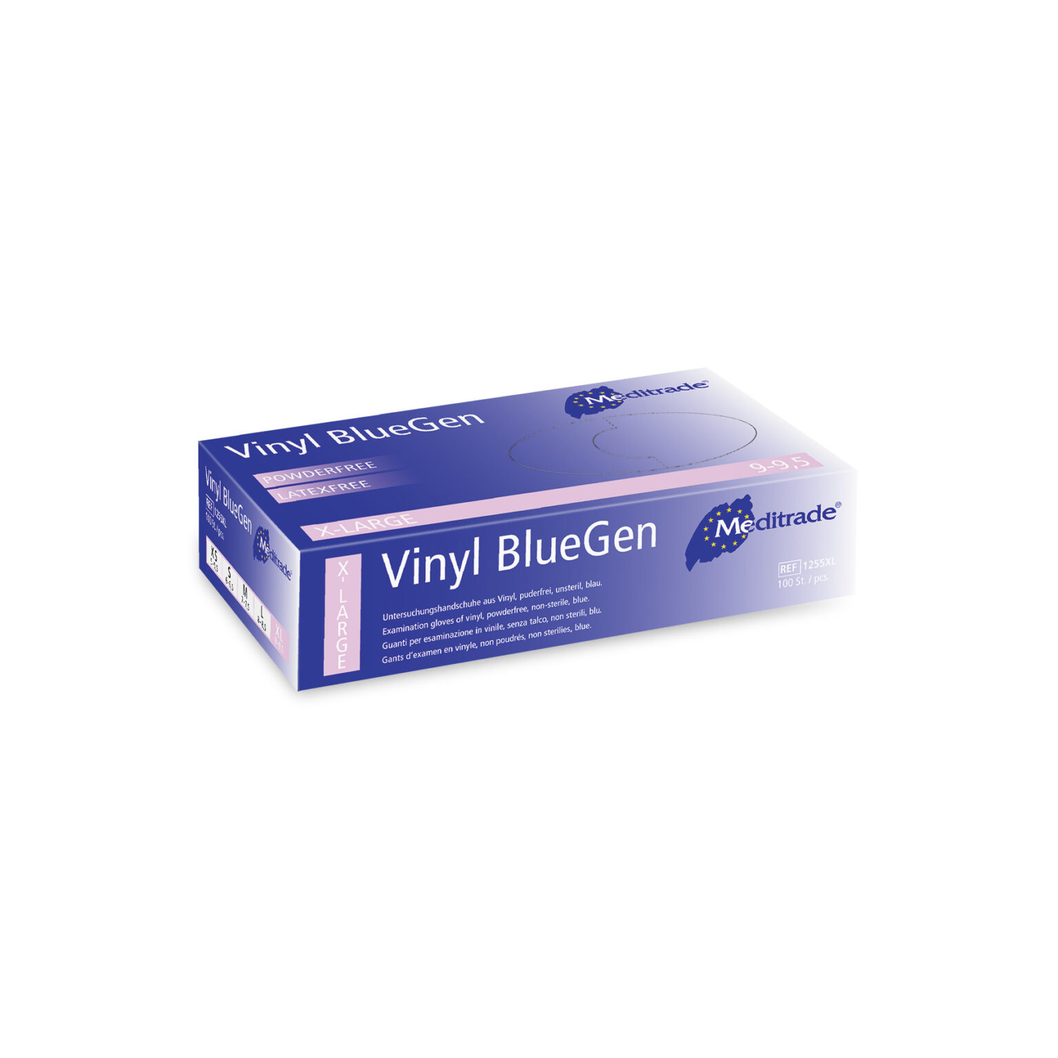 Vinyl BlueGen Blue Powder Free Gloves Extra Large | Purcho