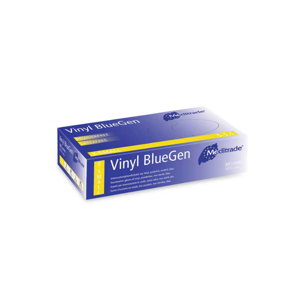 Vinyl BlueGen (Blue) Powder Free Gloves – Extra Small – Purcho